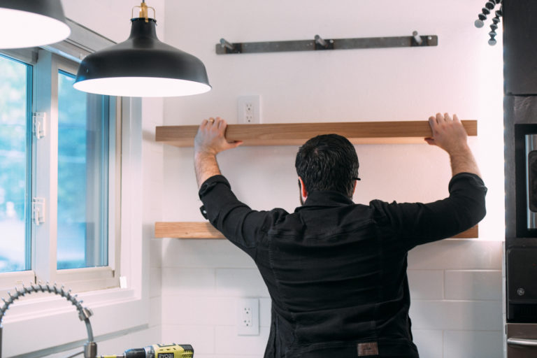 Super Duty Floating Desk Bracket | Walnut Wood Works